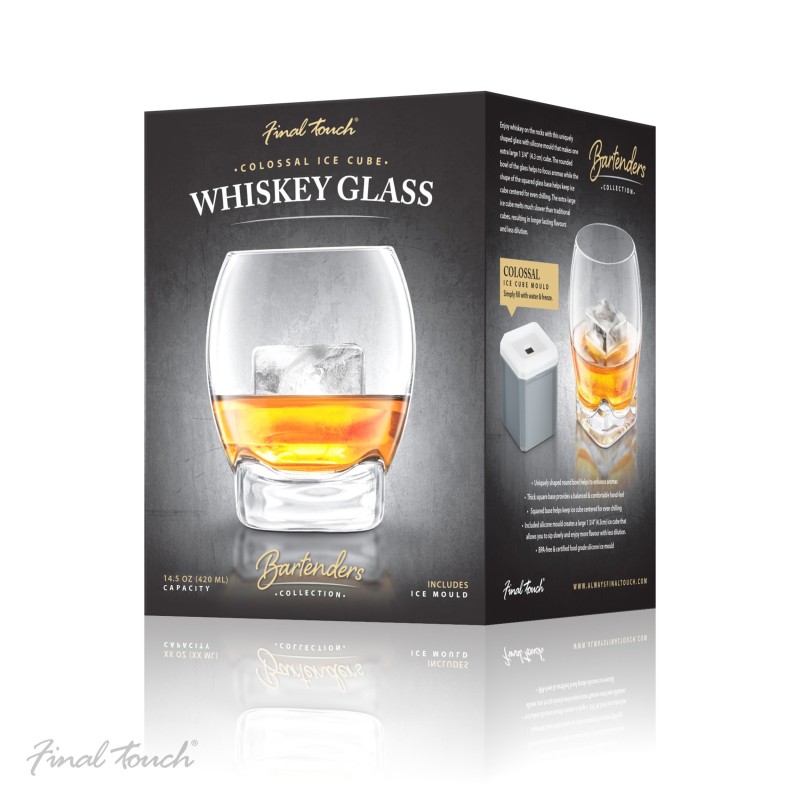 Colossal Ice Cube Whisky Glass by Final Touch | DadShop