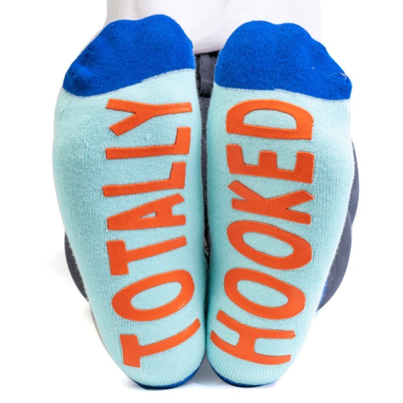 Totally Hooked Fisherman Feet Speak Socks | DadShop