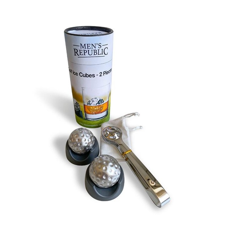 Golf Ball Steel Ice Cubes (Set of 2) | DadShop