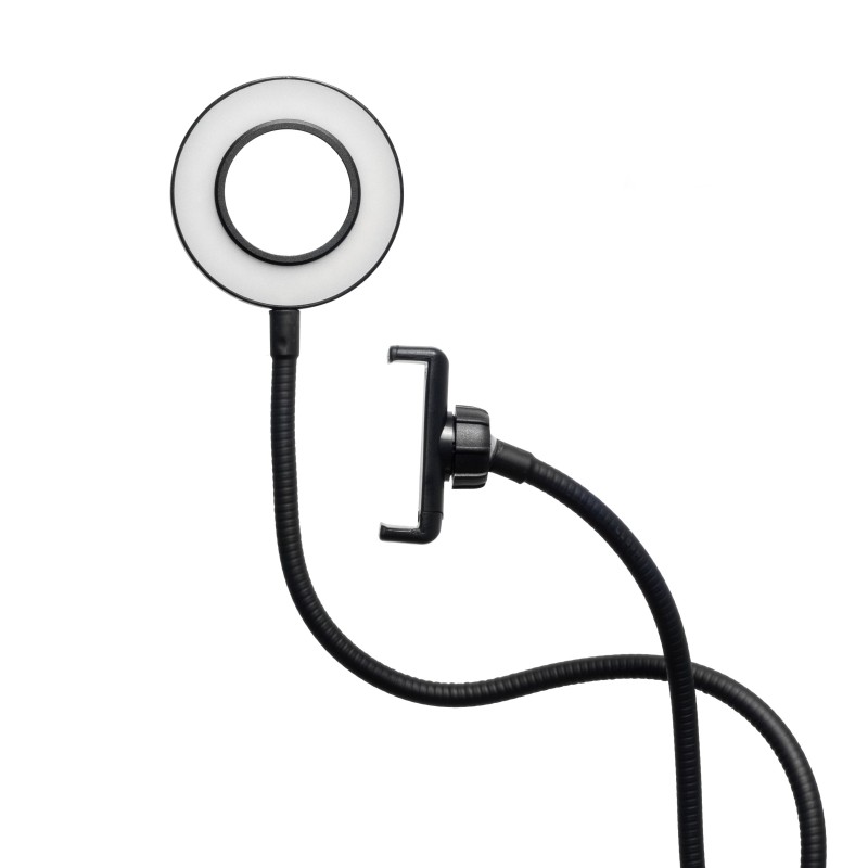 Phone holder with LED ring light | DadShop