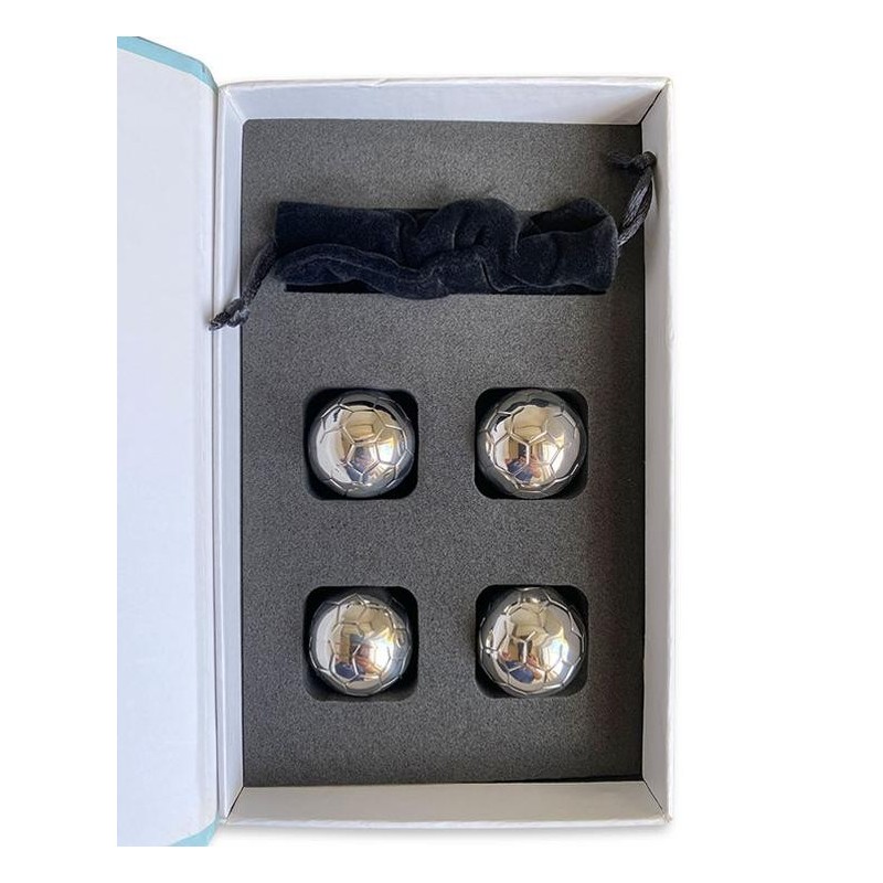 Soccer Ball Steel Ice Cubes (Set of 4) | DadShop