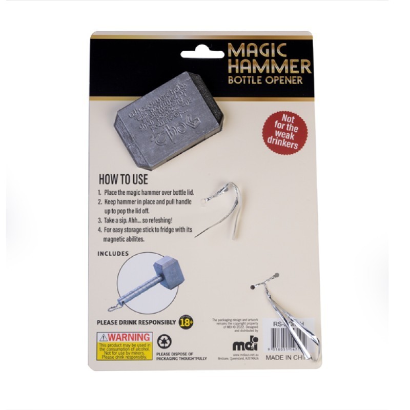 Magic Hammer Bottle Opener - Marvel Thor Inspired | DadShop