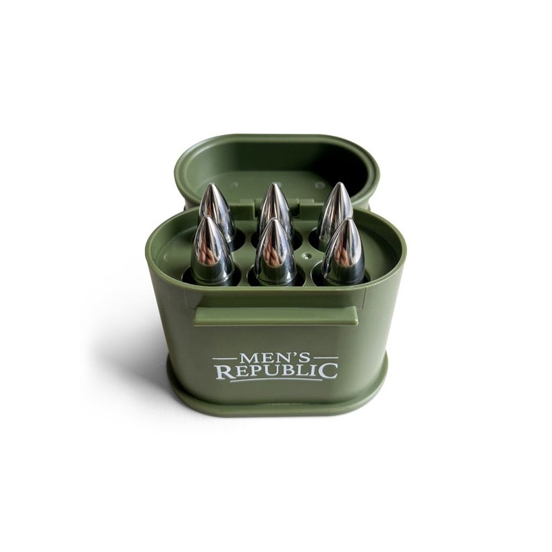 Whisky Bullet Chillers with Ammo Holder - Set of 6 | DadShop
