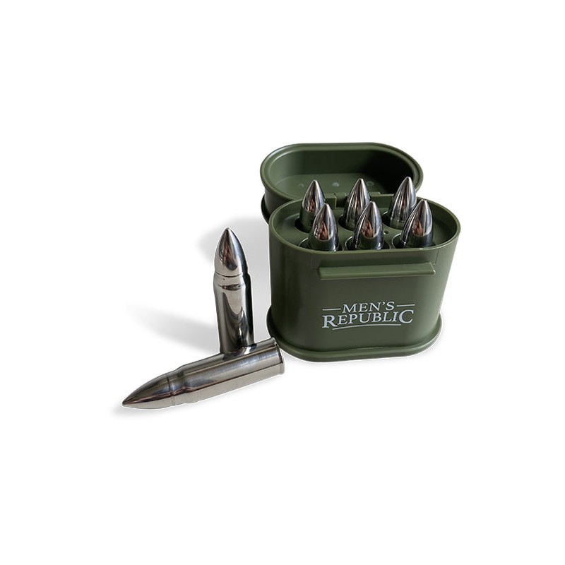 Whisky Bullet Chillers with Ammo Holder - Set of 6 | DadShop
