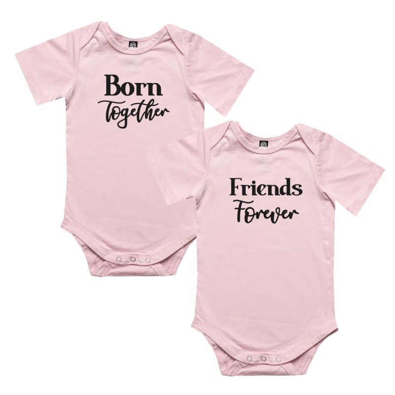 Born Together Friends Forever Twins Matching Bodysuit | DadShop