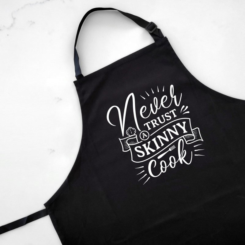 Never Trust A Skinny Cook Apron | DadShop