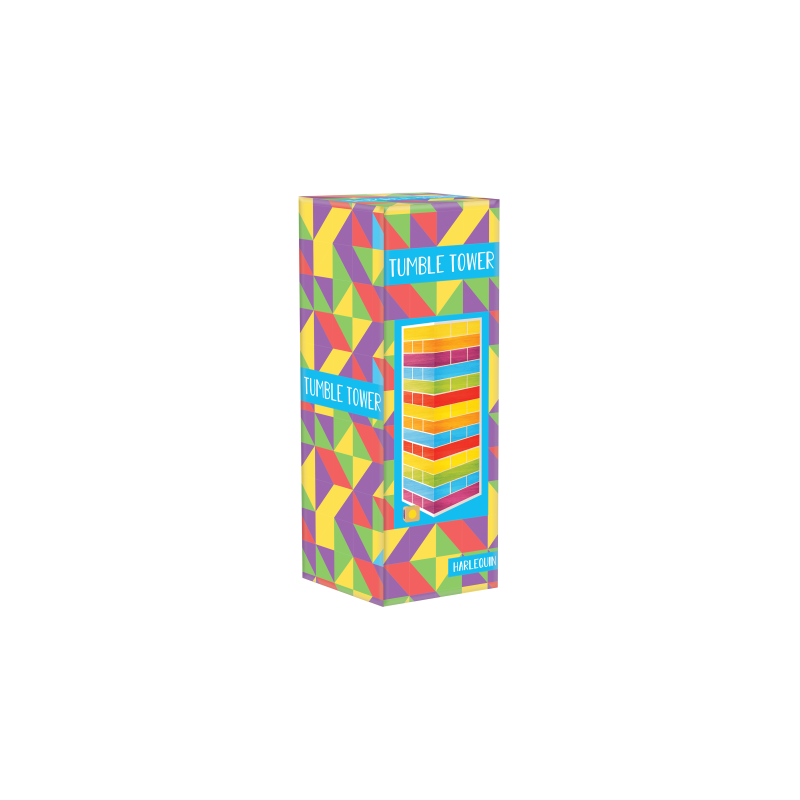 Rainbow Tumble Tower Jenga Game by Harlequin Games | DadShop