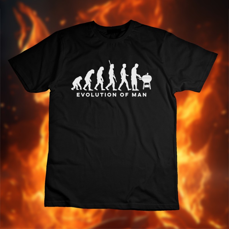 Evolution of Man BBQ T-Shirt | DadShop