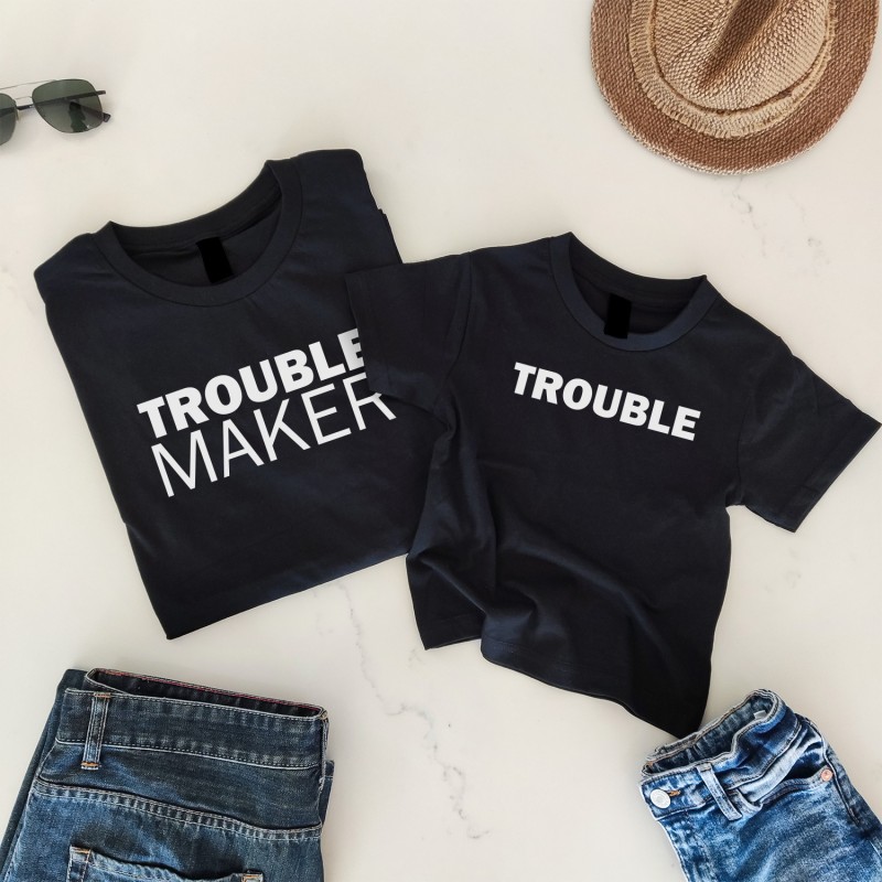 Trouble Maker Father and Child Matching T-Shirt | DadShop