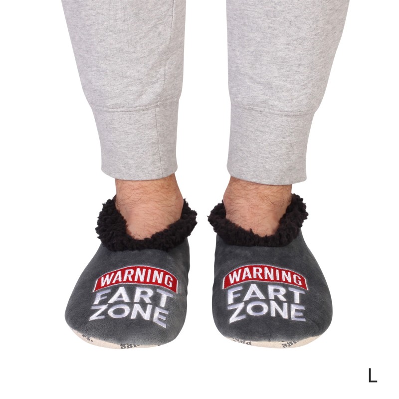 SnuggUps® Warning Fart Zone Men's Slippers | DadShop