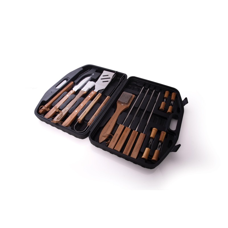 Maverick 18 Piece BBQ Tool Kit in Black Hard Shell Case | DadShop