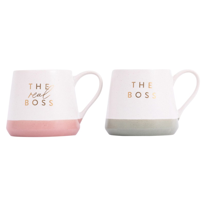 The Boss & The Real Boss 2pc Stoneware Mug Set | DadShop