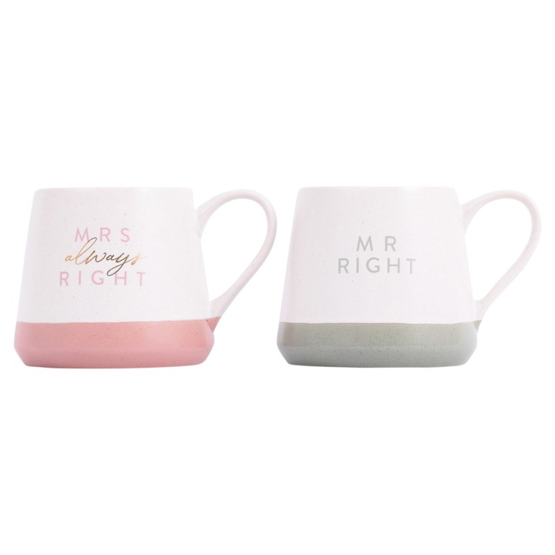 Mr Right & Mrs Always Right 2pc Stoneware Mug Set | DadShop