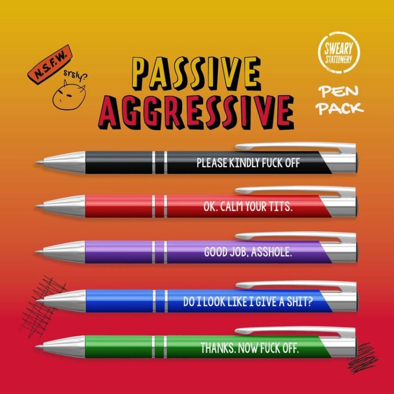 Passive Aggressive Pen Pack | DadShop