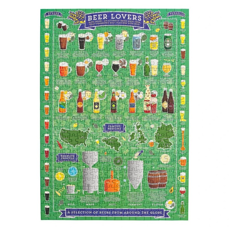 Beer Lovers 500pc Jigsaw Puzzle by Games Room | DadShop